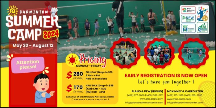 Plano Badminton Center | Upcoming Camps